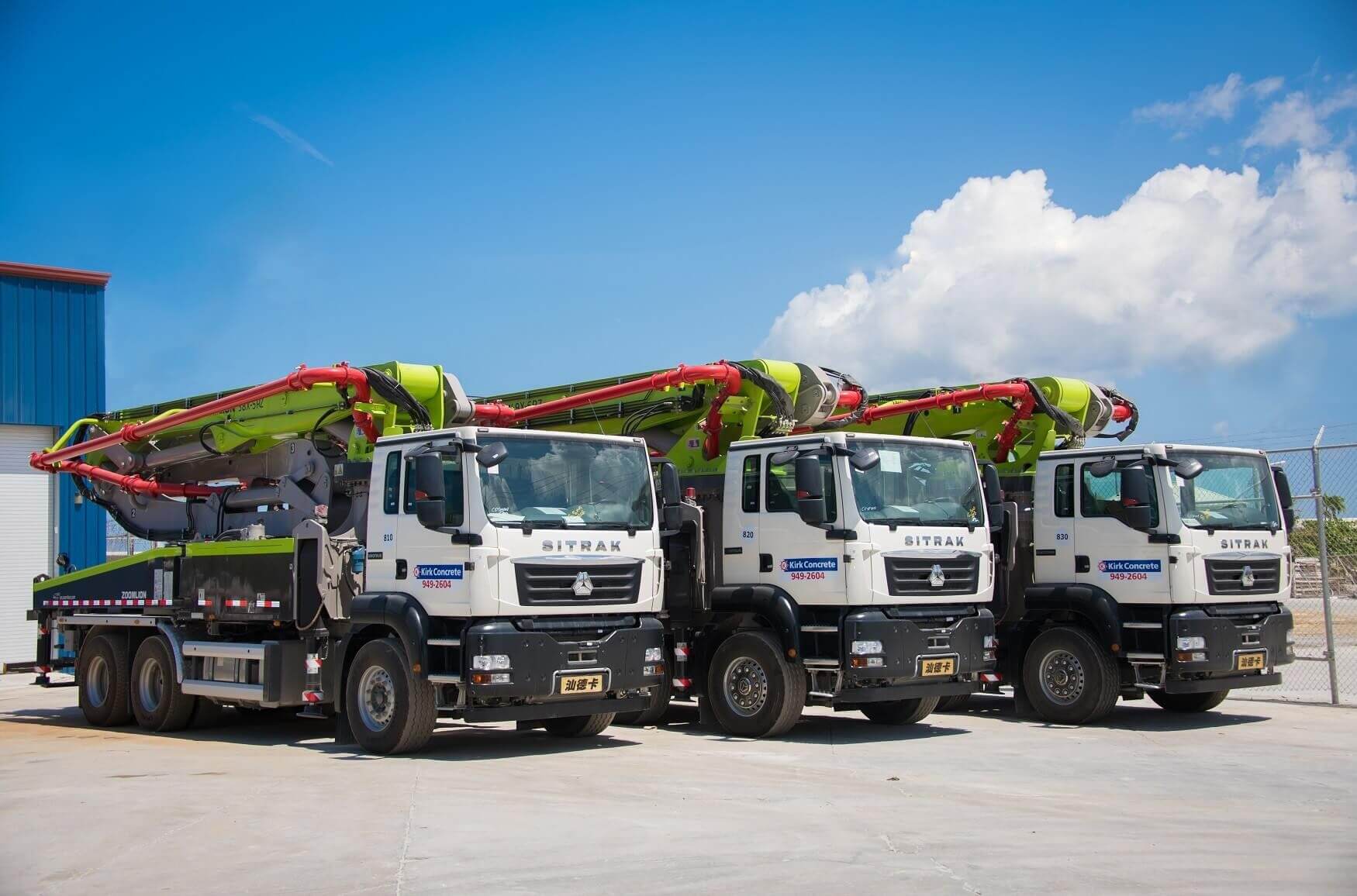 Concrete Pumping Services of Kirk Concrete - Cayman Islands
